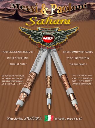 RF White Coaxial Cable for High Amplification and Hot Countries